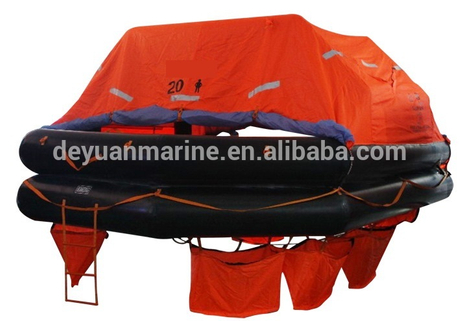 High Quality 20 Man davit launching liferaft self inflating life raft ...