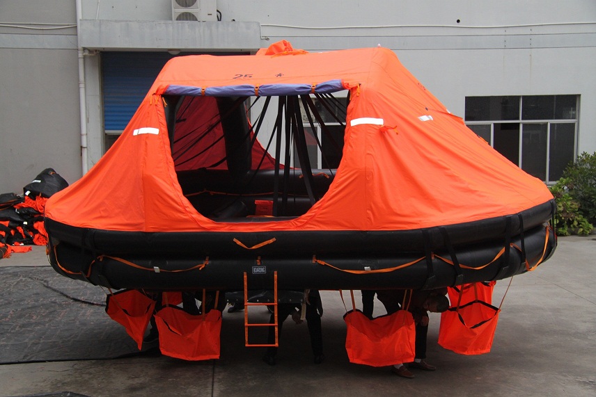 Davit Launched Life Raft Self-Righting Throw Overboard Inflatable ...